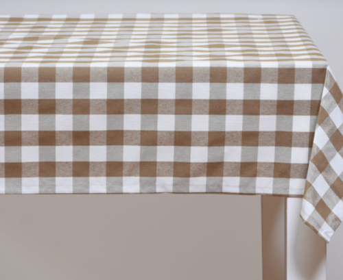Mantel Vichy Beige | Amgar Decor